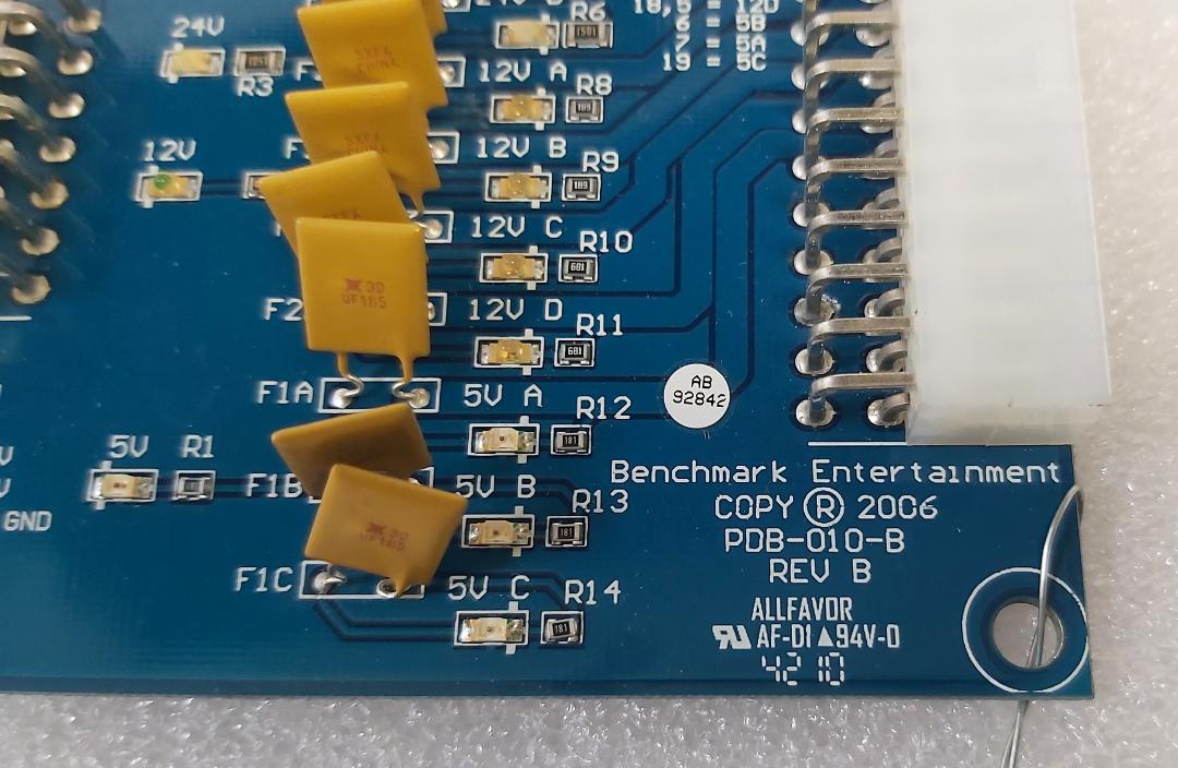 BENCHMARK RED HOT Ticket Redemption Arcade Game POWER DISTRIBUTION PDB ...