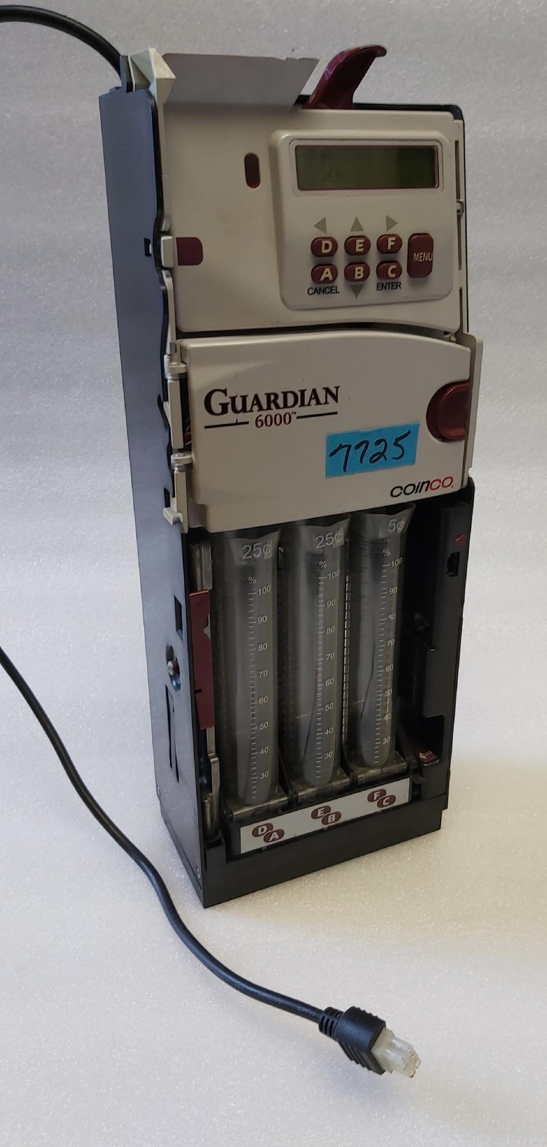 COINCO Guardian 6000 G6XUS-EF-KO 6 Tube Coin Mech Changer Mechanism ...