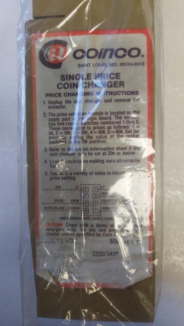 COINCO MAG S300E9400 Coin Mech Changer (7736) - FREE SHIPPING | COIN-OP ...
