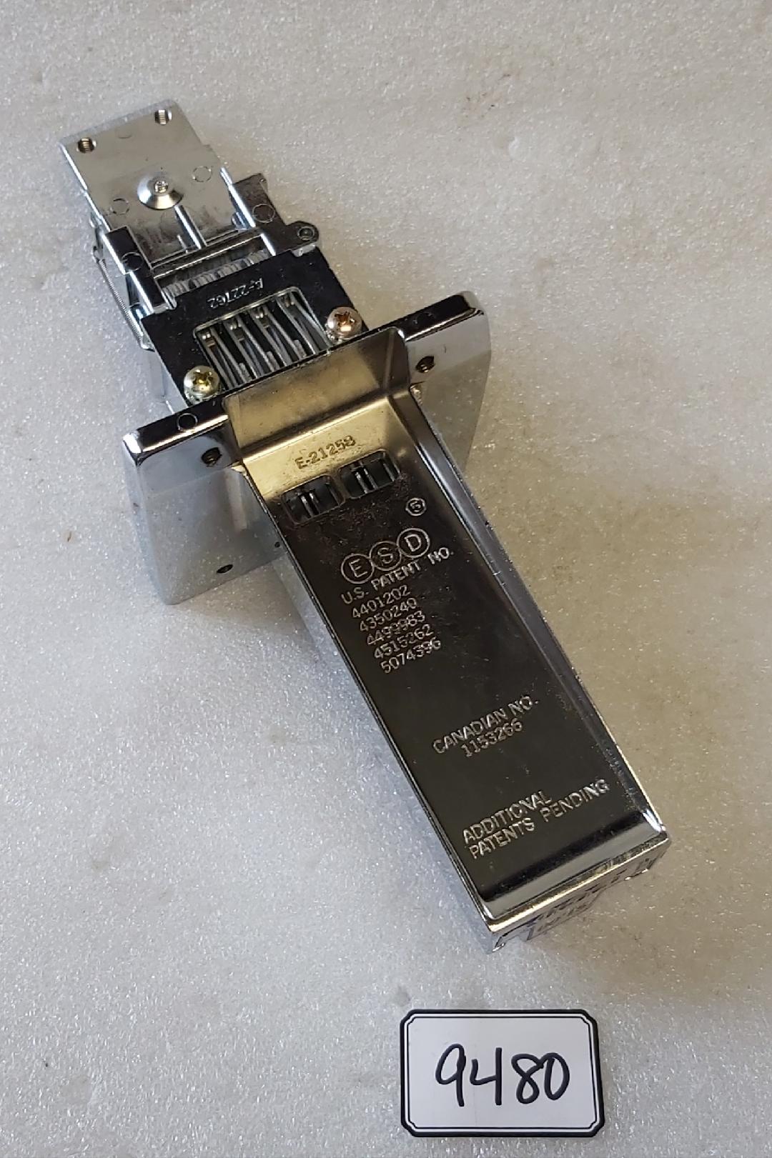 E.S.D. Vertical 4 Coin Chute Pre Set @ $1.00 ESD-4/1.00 (9480) - NOS ...