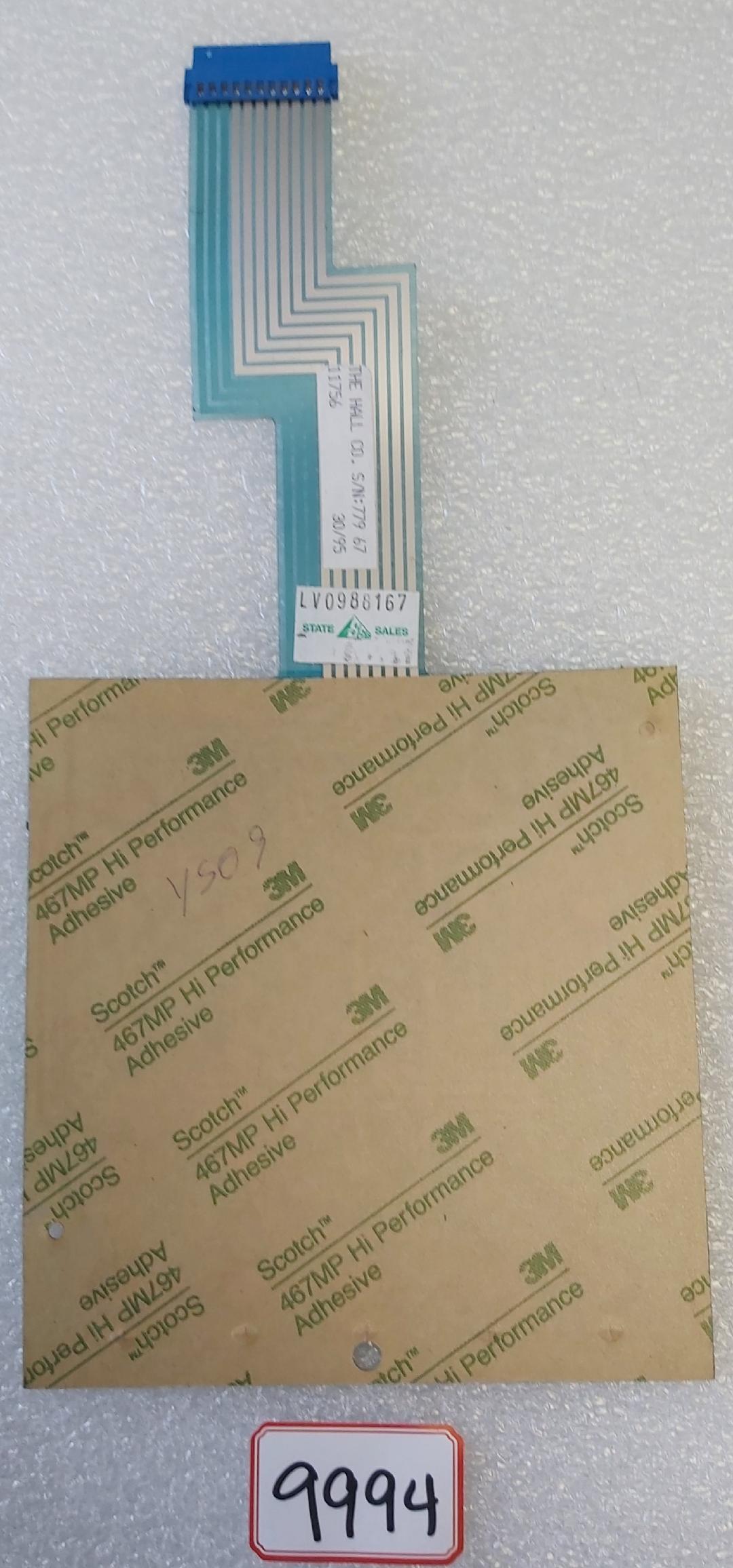 LECTRA VEND Snack Vending Machine SELECTION SWITCH MEMBRANE (9994 ...