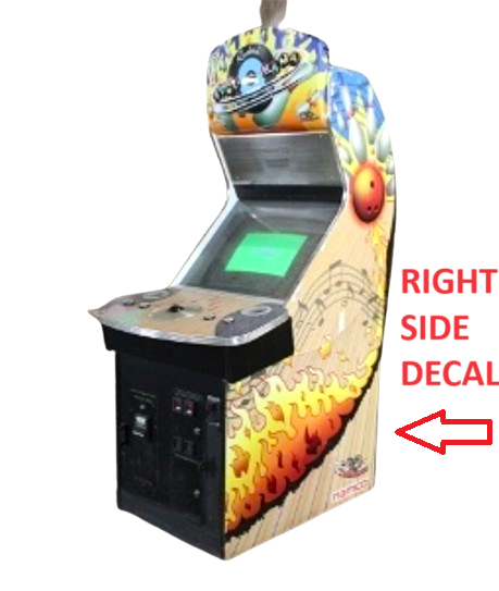 NAMCO ROCKIN' BOWL-O-RAMA Arcade - LEFT & RIGHT SIDE CABINET DECAL SET ...