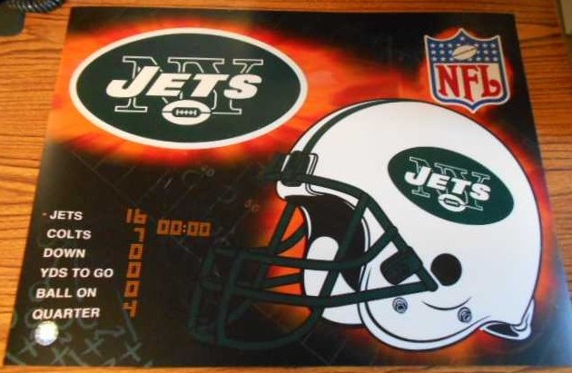 STERN NFL New York Jets Pinball Machine Translite Backbox Artwork - AS ...