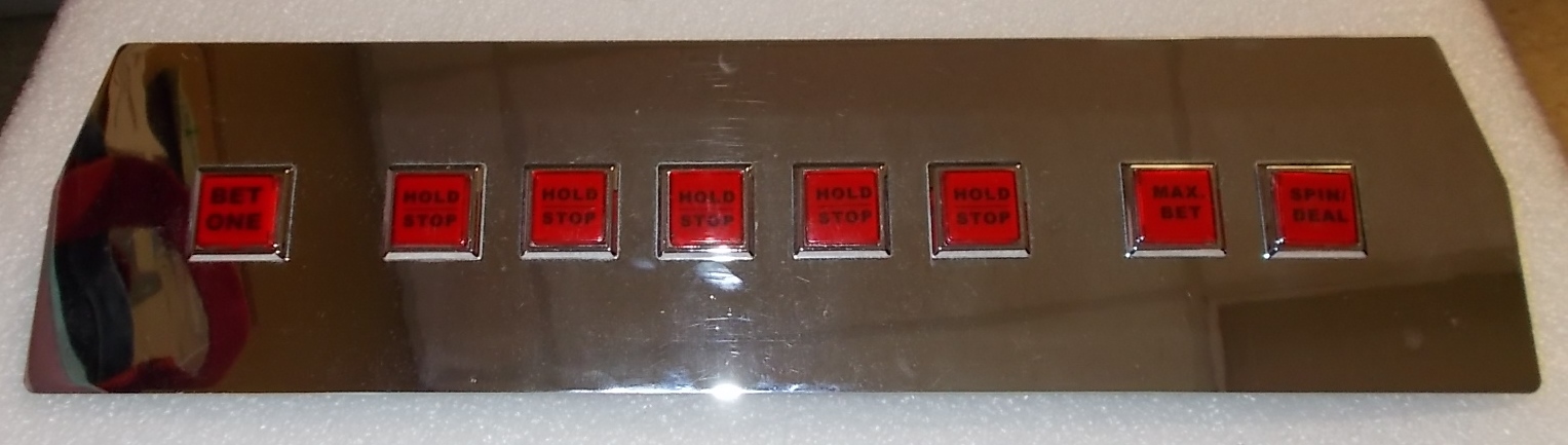 8 LINER POKER Arcade Game 8 BUTTON SELECTION PANEL - NEW/OLD STOCK ...