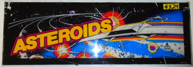 ASTEROIDS Arcade Machine Game Overhead Header Marquee PLEXIGLASS #X24 ...