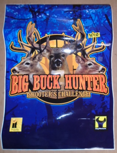 BIG BUCK HUNTER SHOOTER'S CHALLENGE Arcade Machine Game CABINET ARTWORK ...