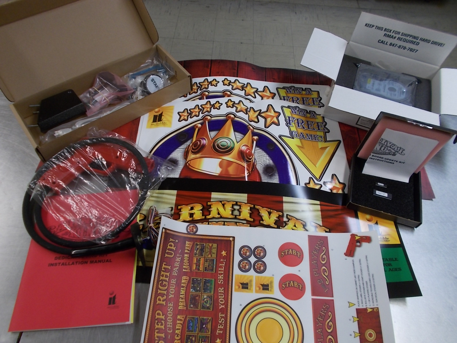 INCREDIBLE TECHNOLOGIES CARNIVAL KING BIG TOP SHOOTER Arcade Game ...