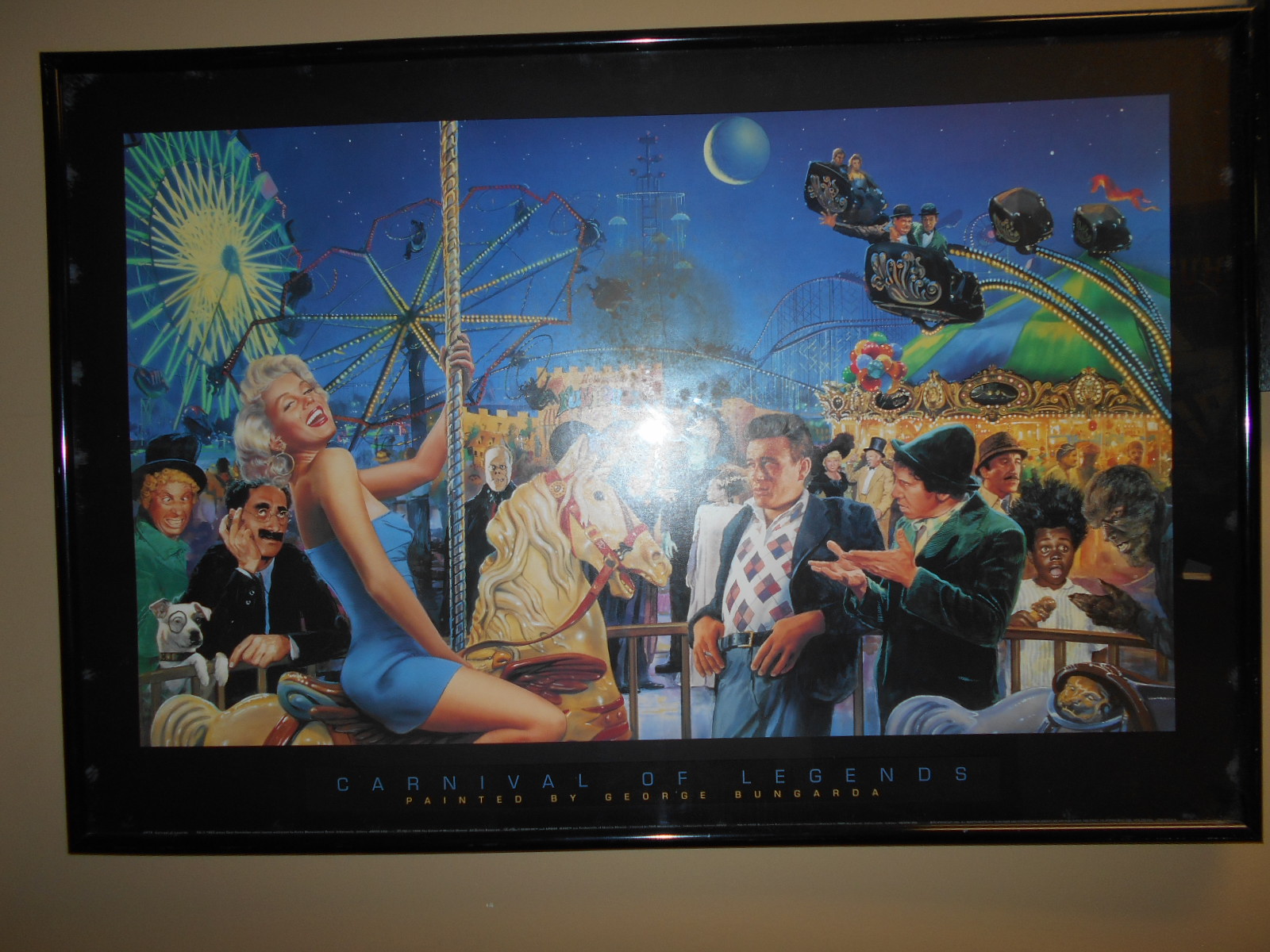 Carnival of Legends famous movie characters Art Print Poster by George ...