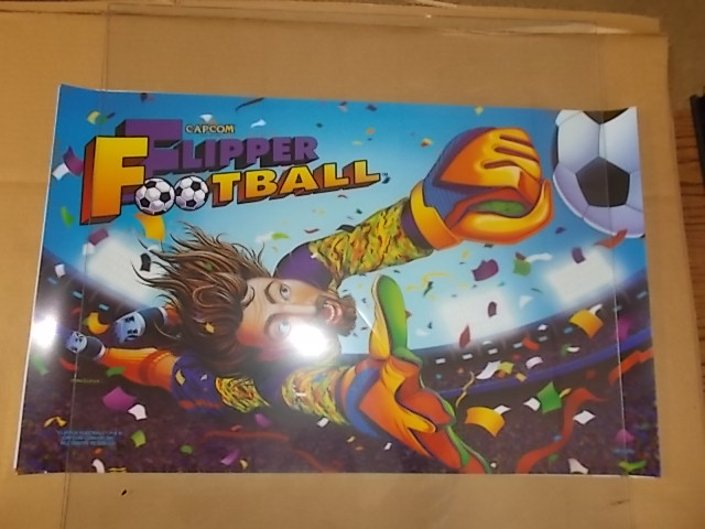 FLIPPER FOOTBALL Pinball Machine Game Translite Backbox Artwork ...