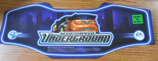 Need For Speed Underground Arcade Machine Game Header for sale #2 ...