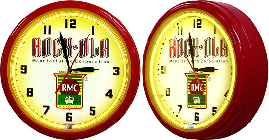 Rock-Ola Neon Clock - Nostalgic - for sale - Sweeping second hand ...
