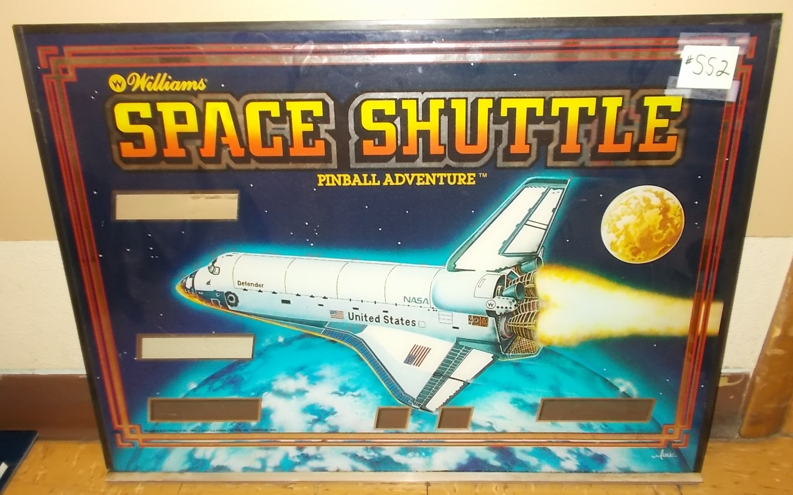 SPACE SHUTTLE Pinball Machine Game Backglass Backbox Artwork - #SS2 by ...