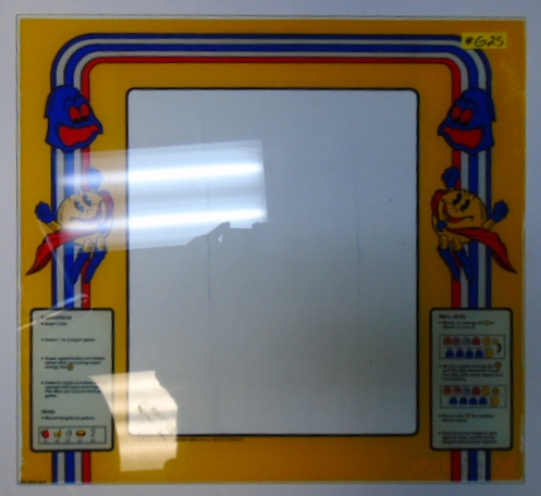 SUPER PAC-MAN PACMAN Arcade Machine Game Glass Marquee Bezel Artwork ...