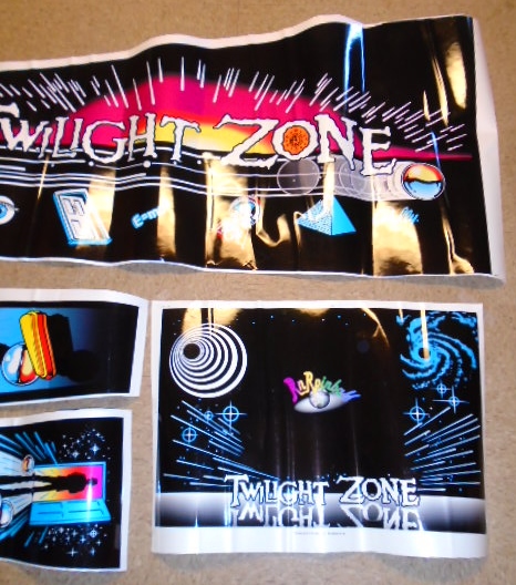 TWILIGHT ZONE Pinball Machine Game Cabinet Artwork 3 piece Decal Set ...