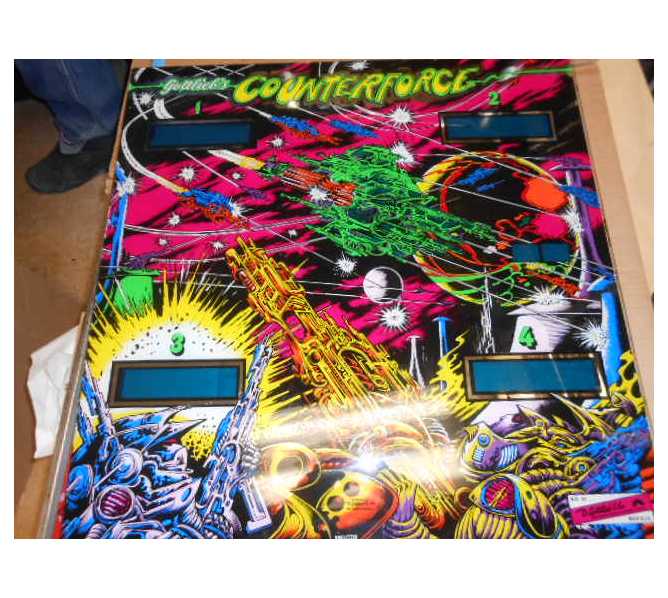 COUNTERFORCE Pinball Machine Game Backglass Backbox Artwork by Gottlieb ...