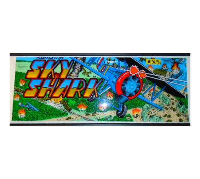 SKY SHARK Arcade Machine Game Overhead Marquee PLEXIGLASS Header for ...