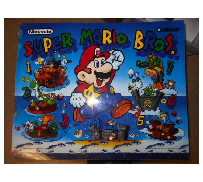 SUPER MARIO BROS. Pinball Machine Game Translite Backbox Artwork ...