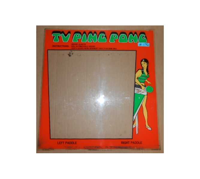 TV PING PONG Arcade Machine Game PLEXIGLASS Marquee Bezel Artwork ...