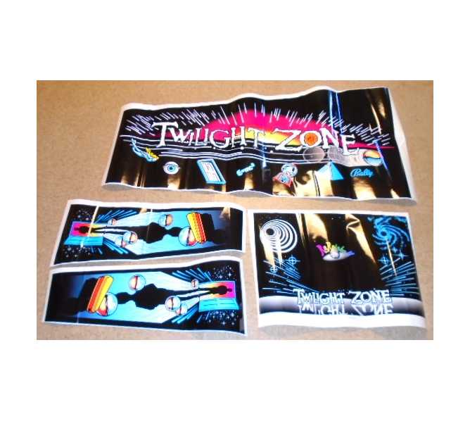 TWILIGHT ZONE Pinball Machine Game Cabinet Artwork 3 piece Decal Set ...